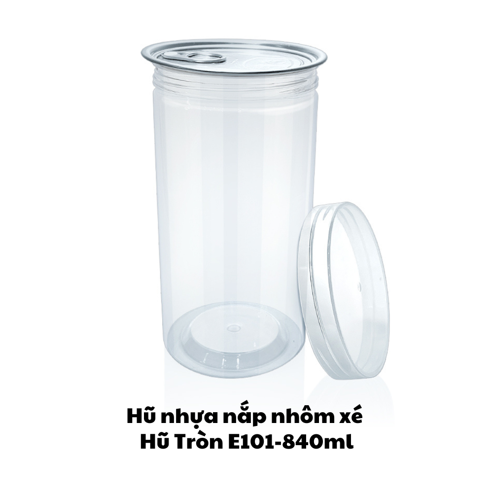 Hũ Nhựa Nắp Nhôm Xé | Hũ Tròn E101-840ml