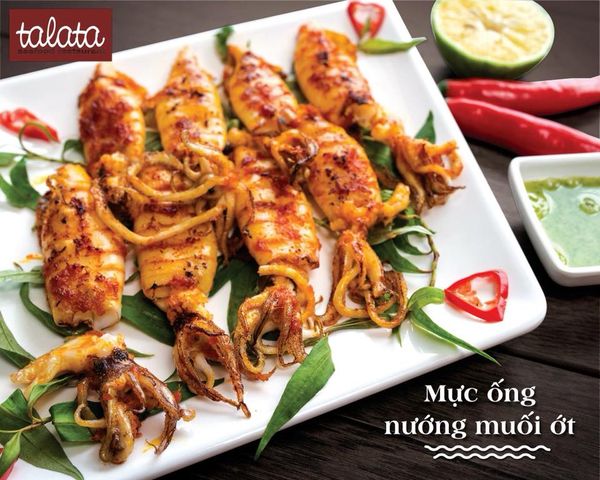 MỰC ỐNG NƯỚNG MUỐI ỚT TALATA – Talata Seafood Restaurant