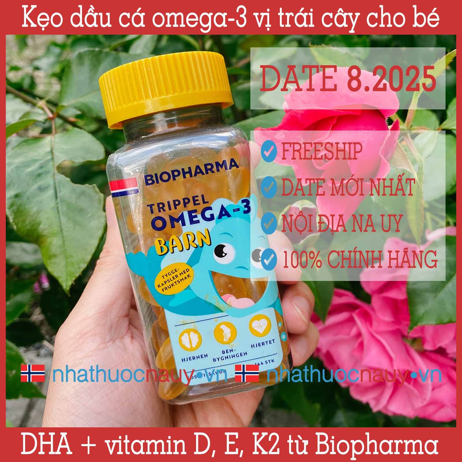 [Chính hãng] Biopharma Trippel Omega Barn Dầu cá omega-3 nội địa Na Uy ...