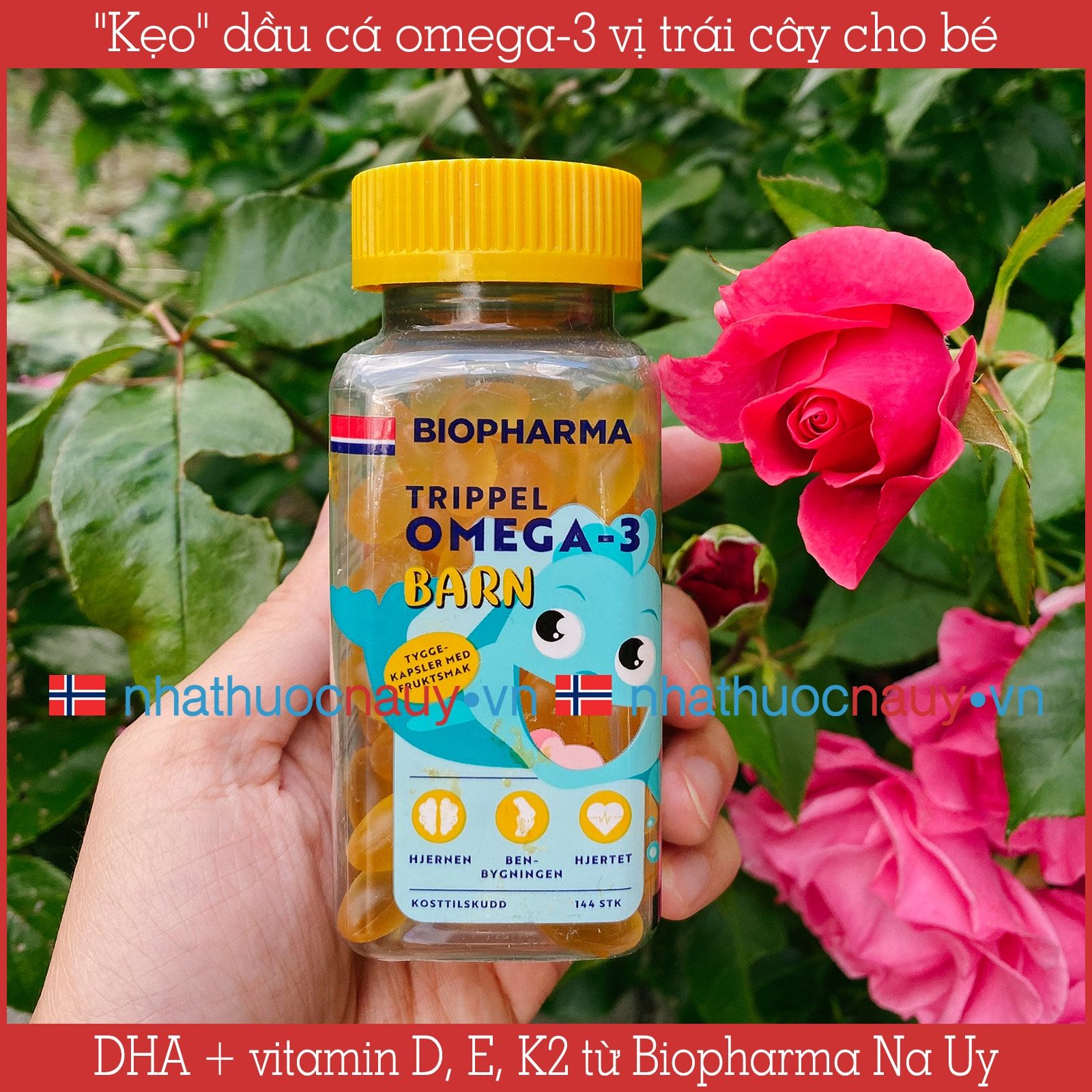 [Chính hãng] Biopharma Trippel Omega Barn Dầu cá omega-3 nội địa Na Uy ...