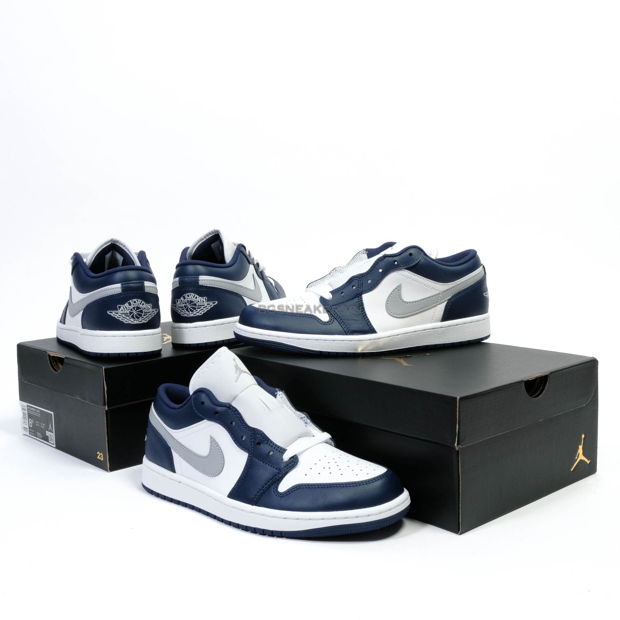 Giày Nike Air Jordan 1 Low Midnight Navy 553558-141 – BG SNEAKER