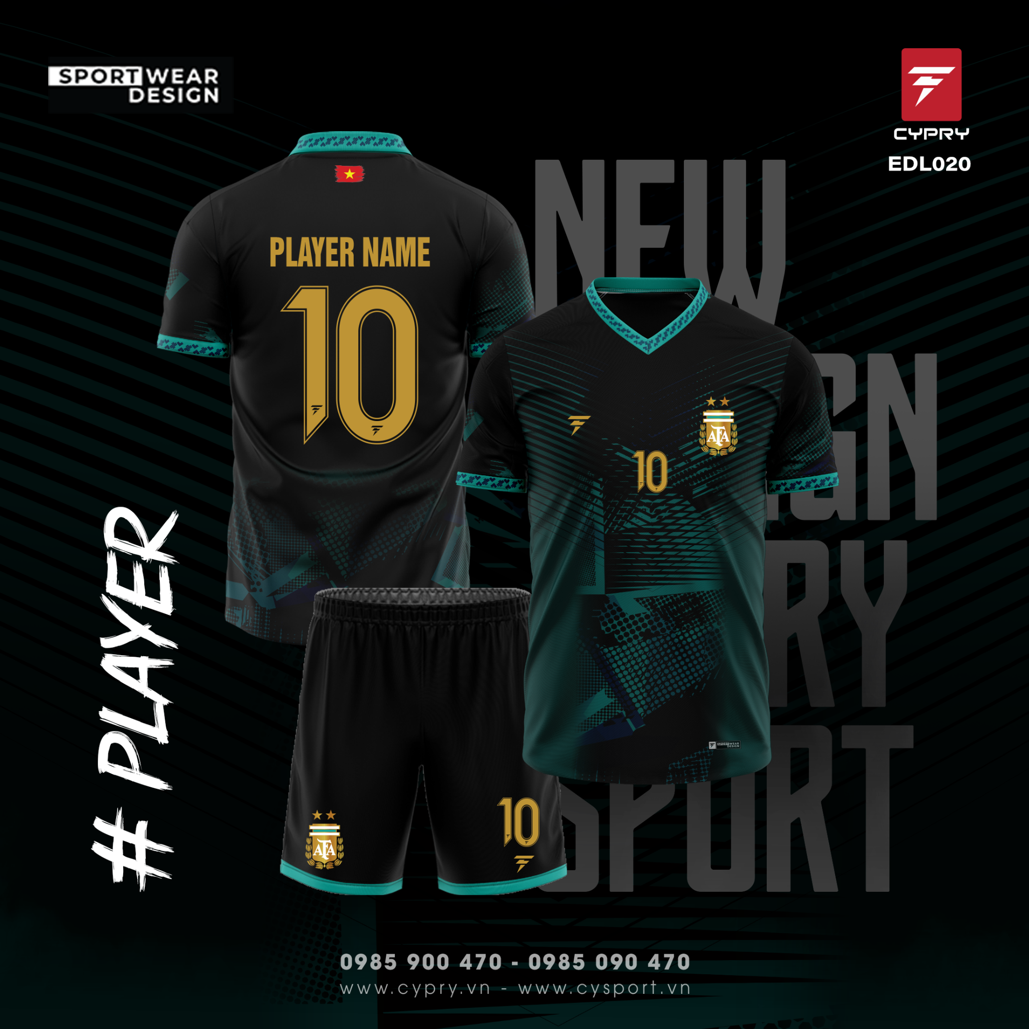 ÁO ĐÁ BANH THIẾT KẾ EDL020 – Xưởng Đồng Phục Thể Thao