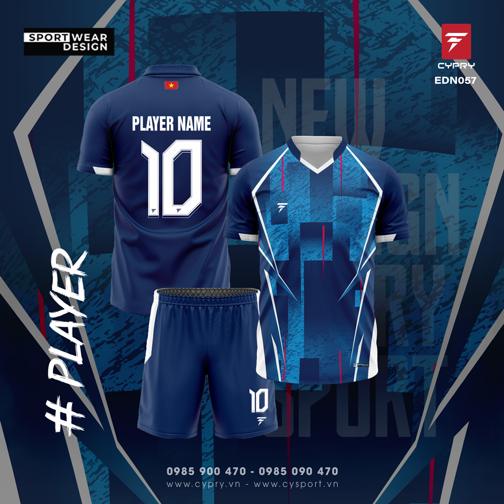 ÁO ĐÁ BANH THIẾT KẾ EDN057 – Xưởng Đồng Phục Thể Thao