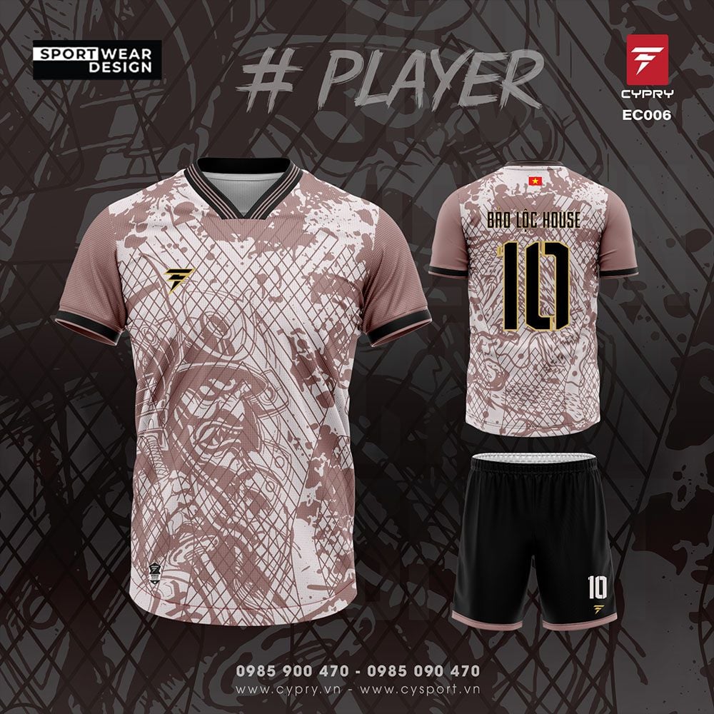 ÁO ĐÁ BANH THIẾT KẾ EC006 – Xưởng Đồng Phục Thể Thao