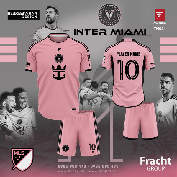 ÁO ĐÁ BANH INTER MIAMI TN024 – Xưởng Đồng Phục Thể Thao