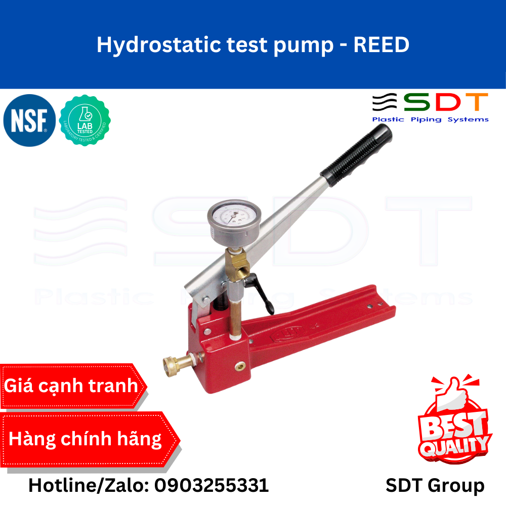 Bơm thử áp đường ống Hydrostatic test pump - REED SDT: Van, ống nhựa ...