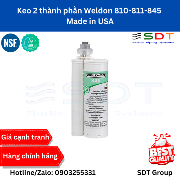 Keo 2 thành phần Weldon 810-811-845 SDT: Van, ống nhựa công nghiệp No.1
