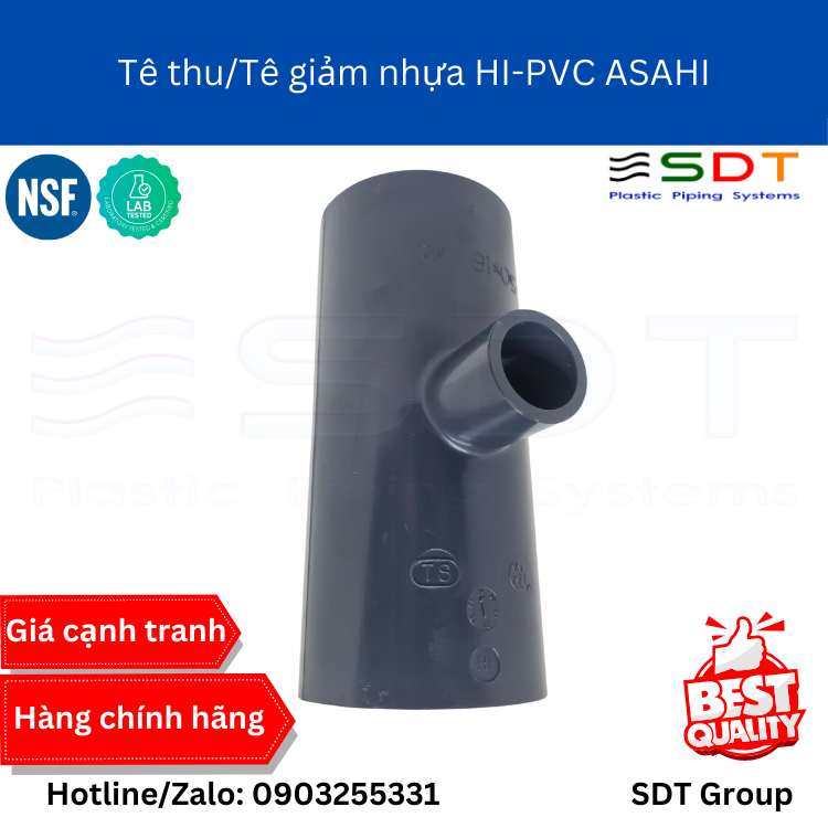 Tê thu/Tê giảm nhựa HI-PVC ASAHI SDT: Van, ống nhựa công nghiệp No.1