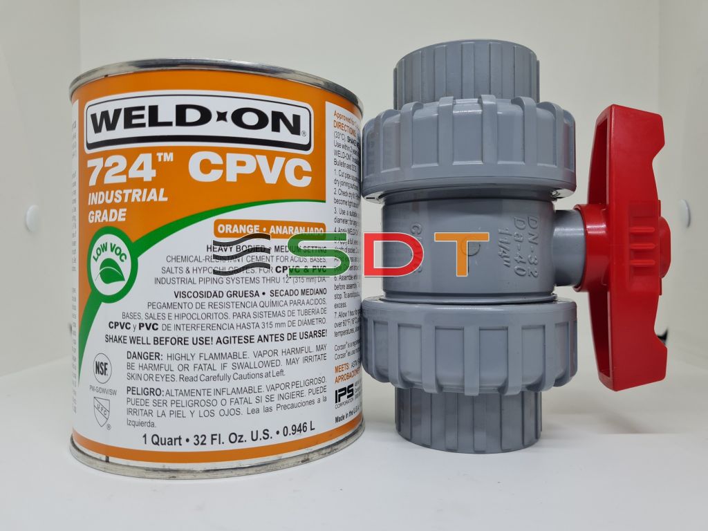Keo dán ống nhựa CPVC Weldon 724 SDT: Van, ống nhựa công nghiệp No.1