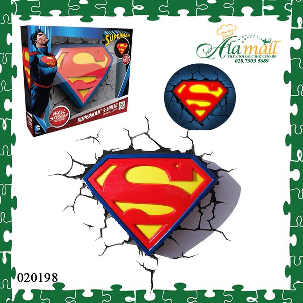 3D Superman Shield Wall Light – Thế giới đồ chơi cho bé