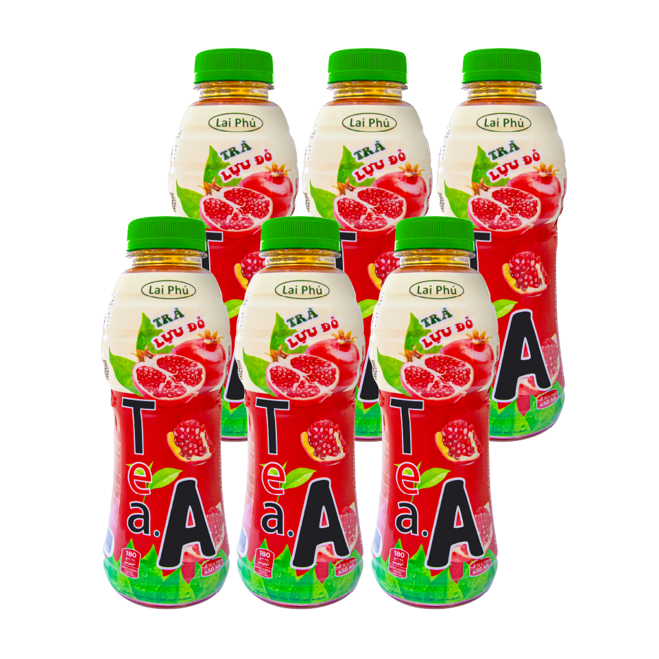 Trà Lựu Đỏ Tea.A Chai 450ml – Công ty Nước giải khát Lai Phú