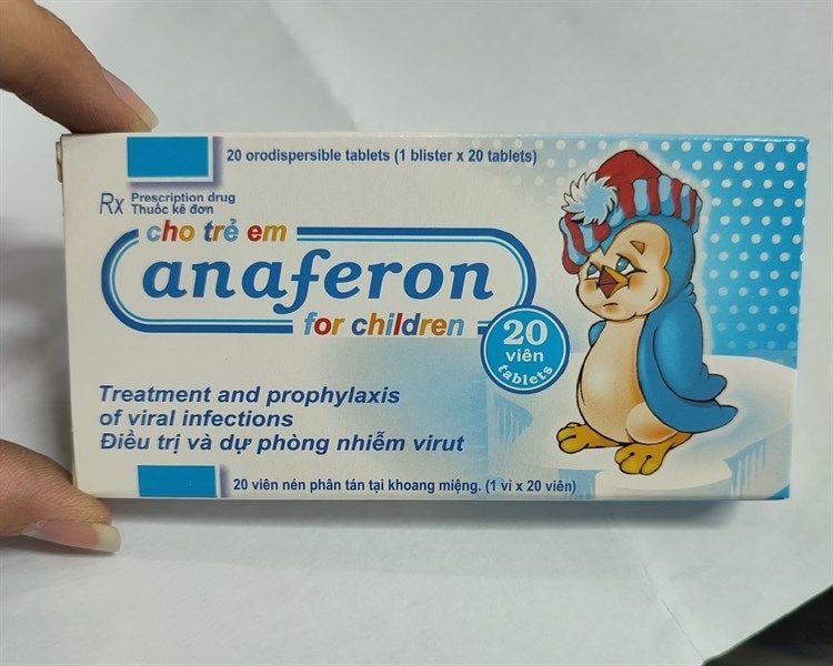 Tăng đề kháng chim cánh cụt Nga Anaferon cho trẻ 1 tháng tuổi hộp 20 v ...