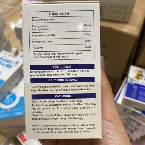 Ống uống bổ sung kẽm cho trẻ trên 2 tuổi Nan Oaen Vshine hộp 20 ống ...