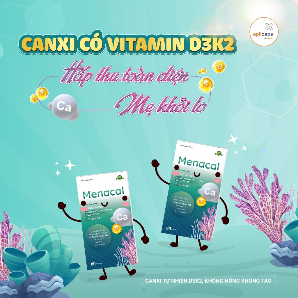 Menacal bổ sung Canxi tự nhiên và D3K2 cho mẹ mang thai và cả gia đình – Minh Anh Pharmacy Chain ...