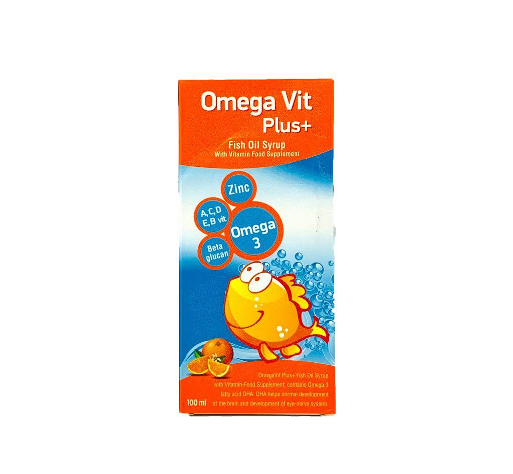 Omega Vit Plus 100ml bổ sung dầu cá và vi chất cho trẻ trên 6 tháng tu ...