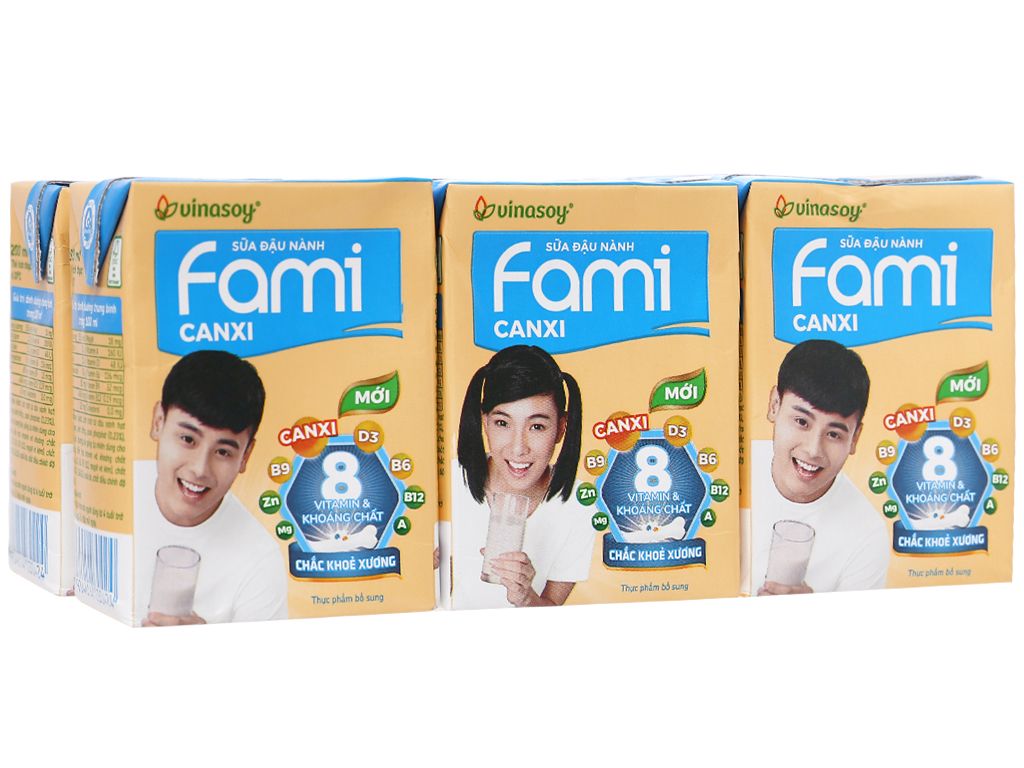 Sữa đậu nành VinaSoy Fami canxi bịch 200ml – Minh Anh Pharmacy Chain ...