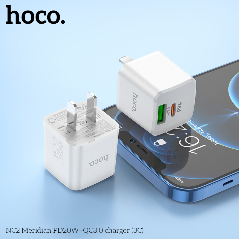 Củ sạc nhanh 20w 2 cổng usb+typec Hoco NC2 – Phụ kiện giá xưởng