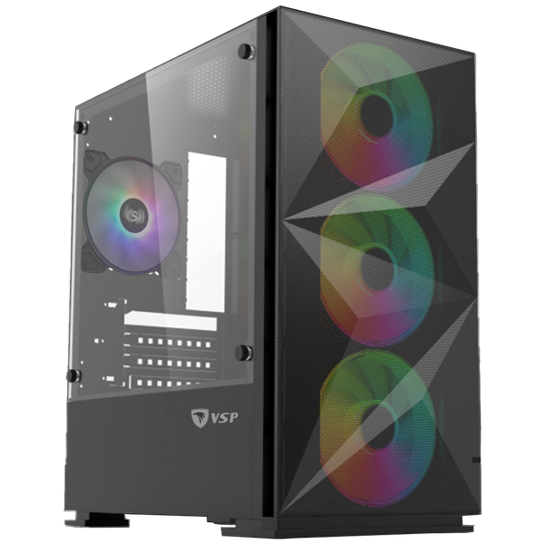 Vỏ Máy Tính Case VSP Gaming Mid Tower B709 Black – Vi Tính Mạnh Quý