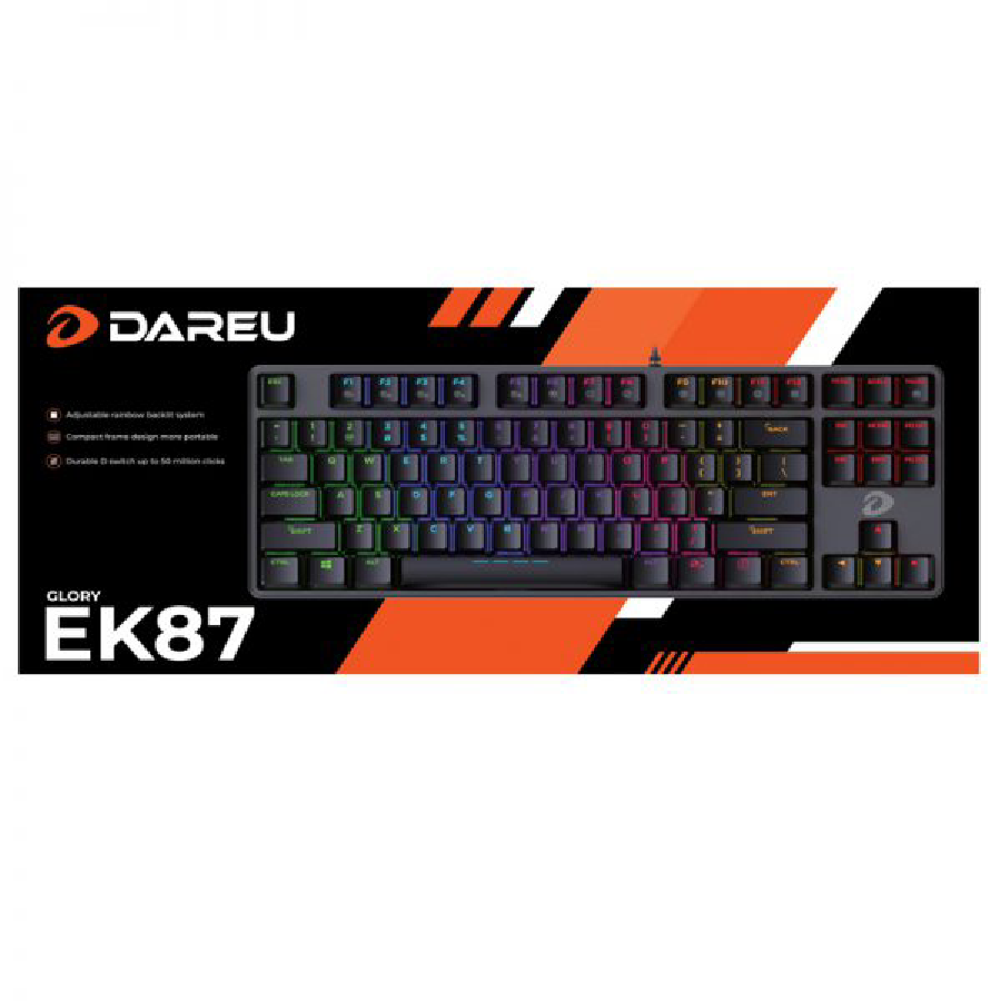 Bàn Phím Cơ DareU EK87 Multi LED Blue Switch – Vi Tính Mạnh Quý