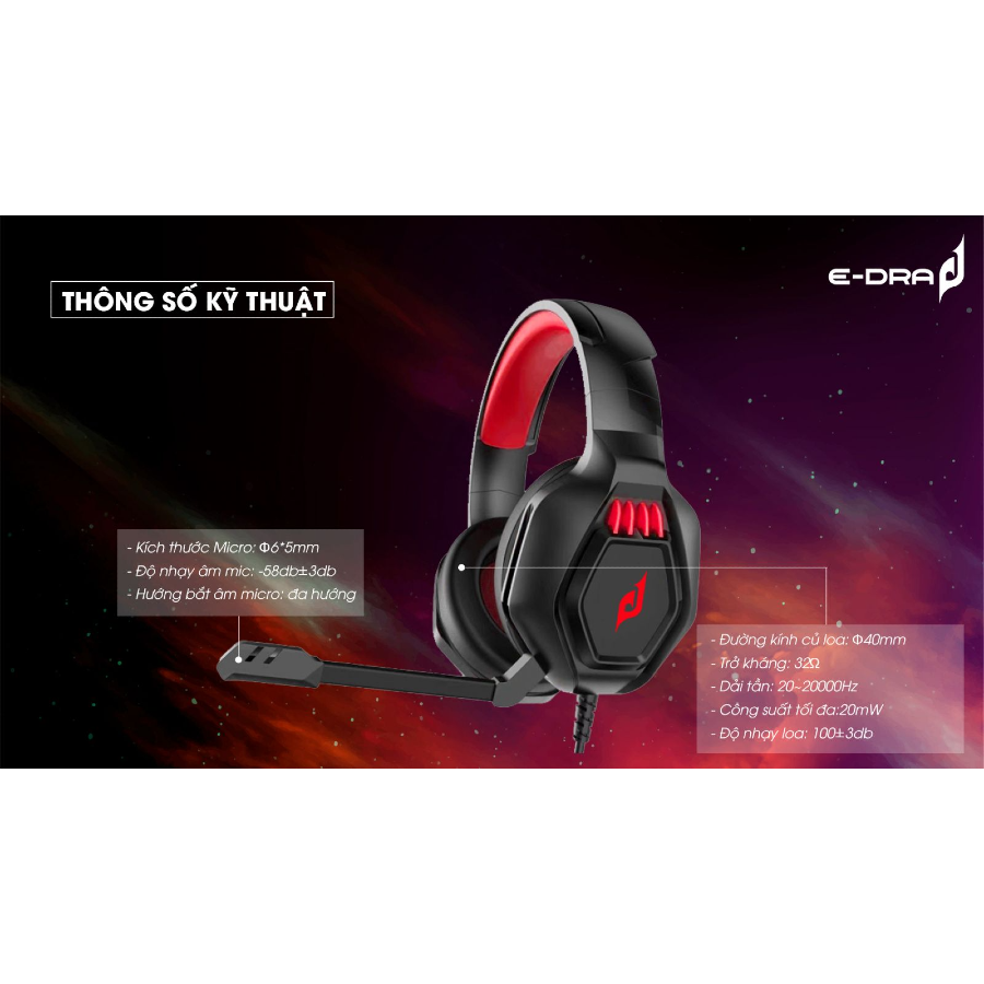Tai Nghe Gaming E-Dra EH402 – Vi Tính Mạnh Quý