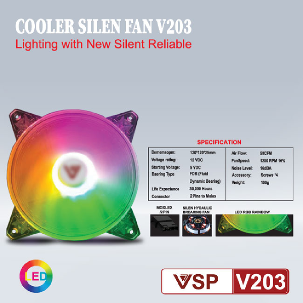 Fan Case VSP V203 LED – Vi Tính Mạnh Quý