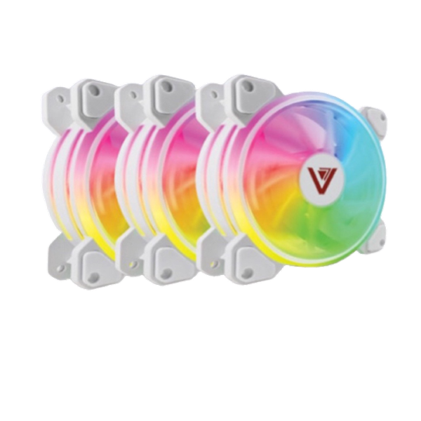Kit 3 Fan VSP RGB Trắng – Vi Tính Mạnh Quý