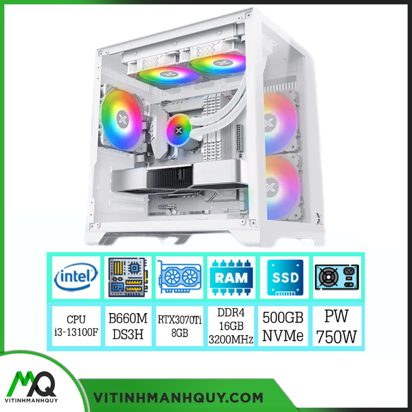 PC Gaming MQ (i3-13100F / RAM 16GB / SSD 500GB / RTX3070Ti / 750W) – Vi ...
