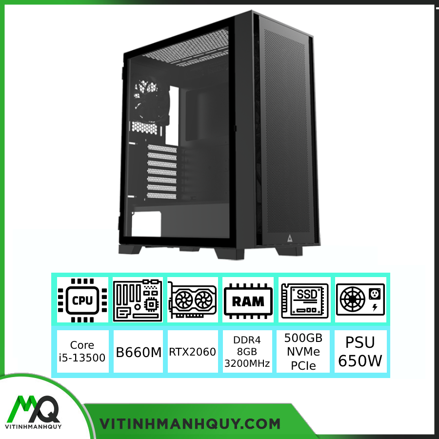 PC Gaming MQ (i5-13500 / RTX2060 / RAM 8GB 3200 / SSD 500GB / 650W ...