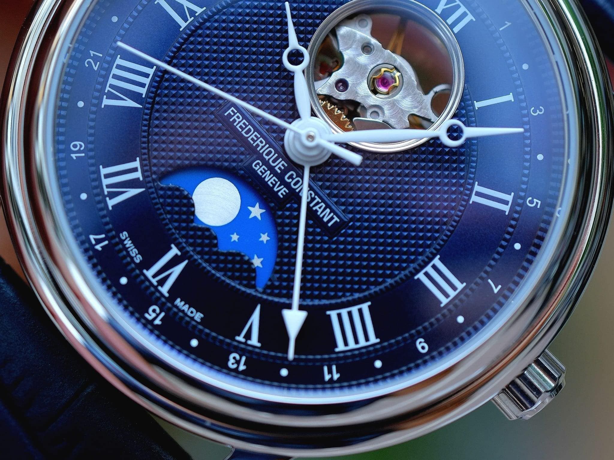 Đồng hồ Frederique Constant FC-335MCNW4P26 Moonphase Open Heart Blue ...