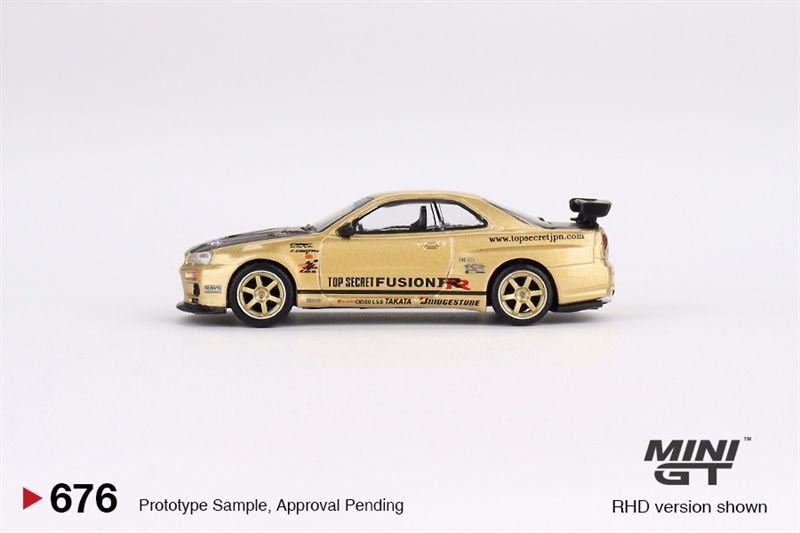 Mô hình xe Nissan Skyline GT-R (R34) Top Secret Top Secret Gold Japan ...