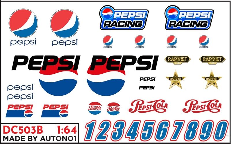 DECAL NƯỚC DECAL NƯỚC HÃNG PEPSI 1:64 AUTONO1 DC503B – Cửa Hàng Mô Hình ...
