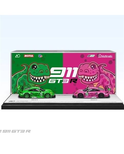 Mô hình xe Porsche 911 (992) GT3 Tyrannosaurus ROXY pink - green tỉ lệ ...