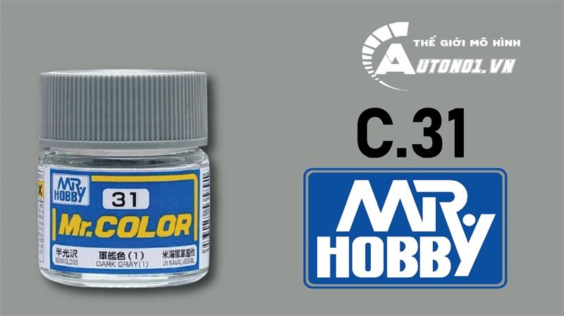 SƠN MÔ HÌNH MÀU XÁM TỐI - MÀU LIBERTY WALK (DARK GRAY) C.31 10ML MR.HO ...