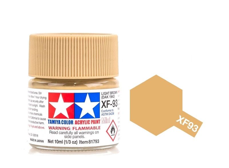 ACRYLIC XF93 LIGHT BROWN DAK 1942 SƠN MÔ HÌNH MÀU NÂU NHẠT 10ML TAMIYA ...