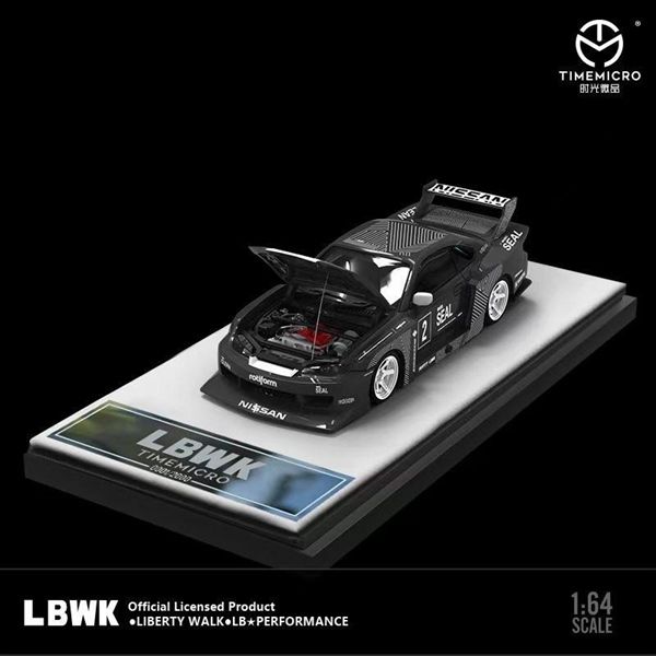 Mô hình xe ô tô Nissan Silvia S15 LBWK Black tỉ lệ 1:64 Time micro TM6 ...
