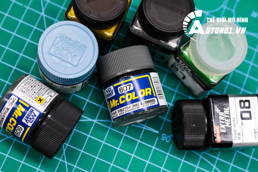 SƠN MÔ HÌNH MÀU XÁM SÁNG (SEMI GLOSS JMSDF GRAY) LACQUER C607 10ML MR ...