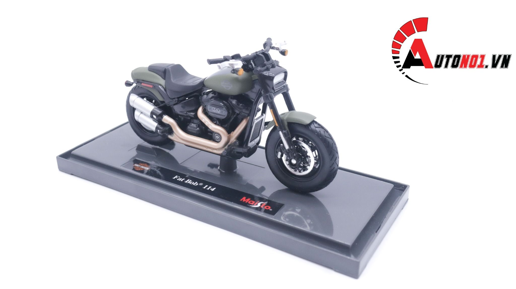 Mô hình Harley Davidson 2022 Fat Bob 114 army 1:18 Maisto MT035 – Cửa ...