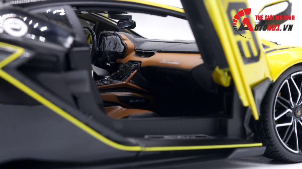 MÔ HÌNH XE LAMBORGHINI SIAN FKP 37 BLACK GREEN 1:18 BBURAGO 7517 – Cửa ...