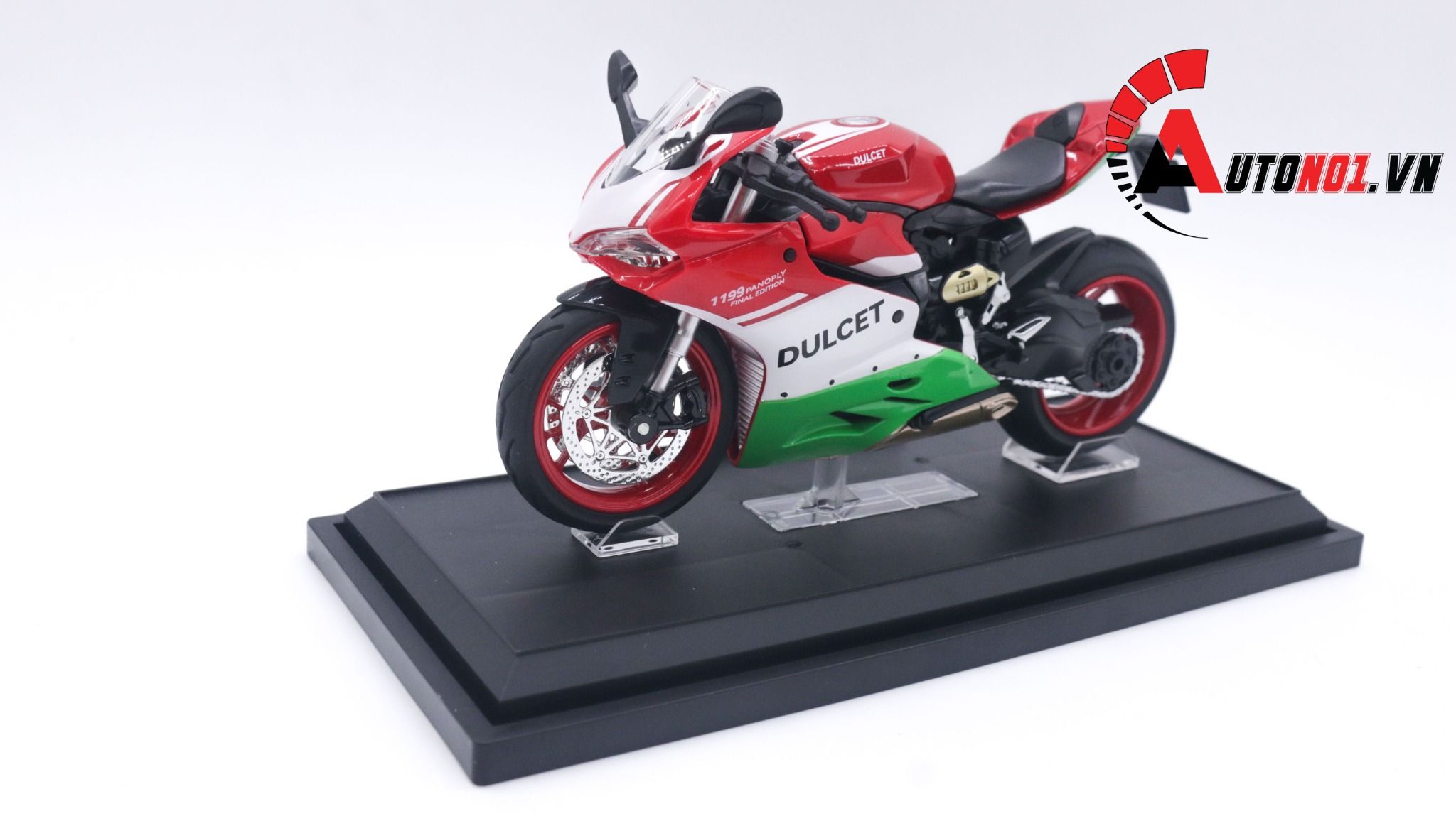 Mô hình xe Ducati 1199 panigale italy có đế có ben nâng 1:12 Jiaya Mod ...