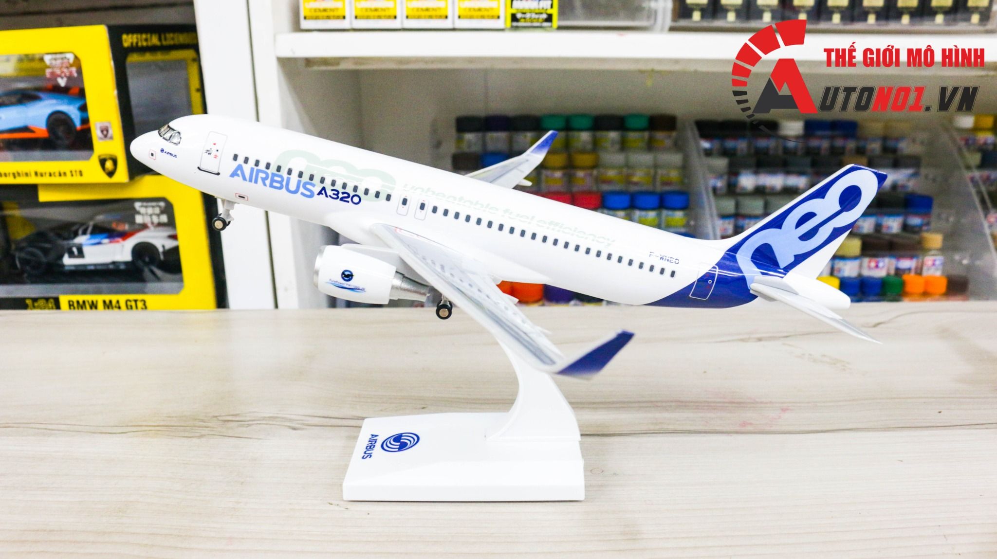 Mô hình máy bay USA Airbus A320 Neo có đèn và âm thanh kích thước 31cm ...