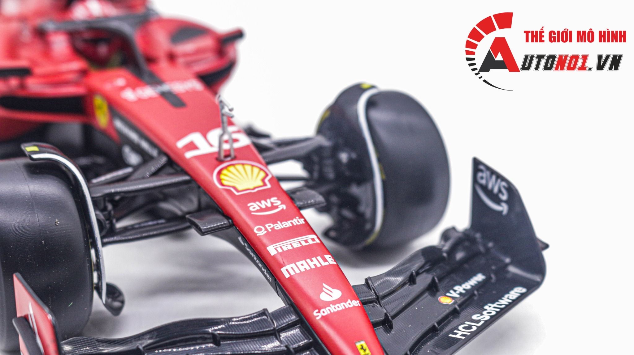 Mô hình xe đua F1-75 Ferrari Formula Racing 2023 tỉ lệ 1:18 Bburago OT ...