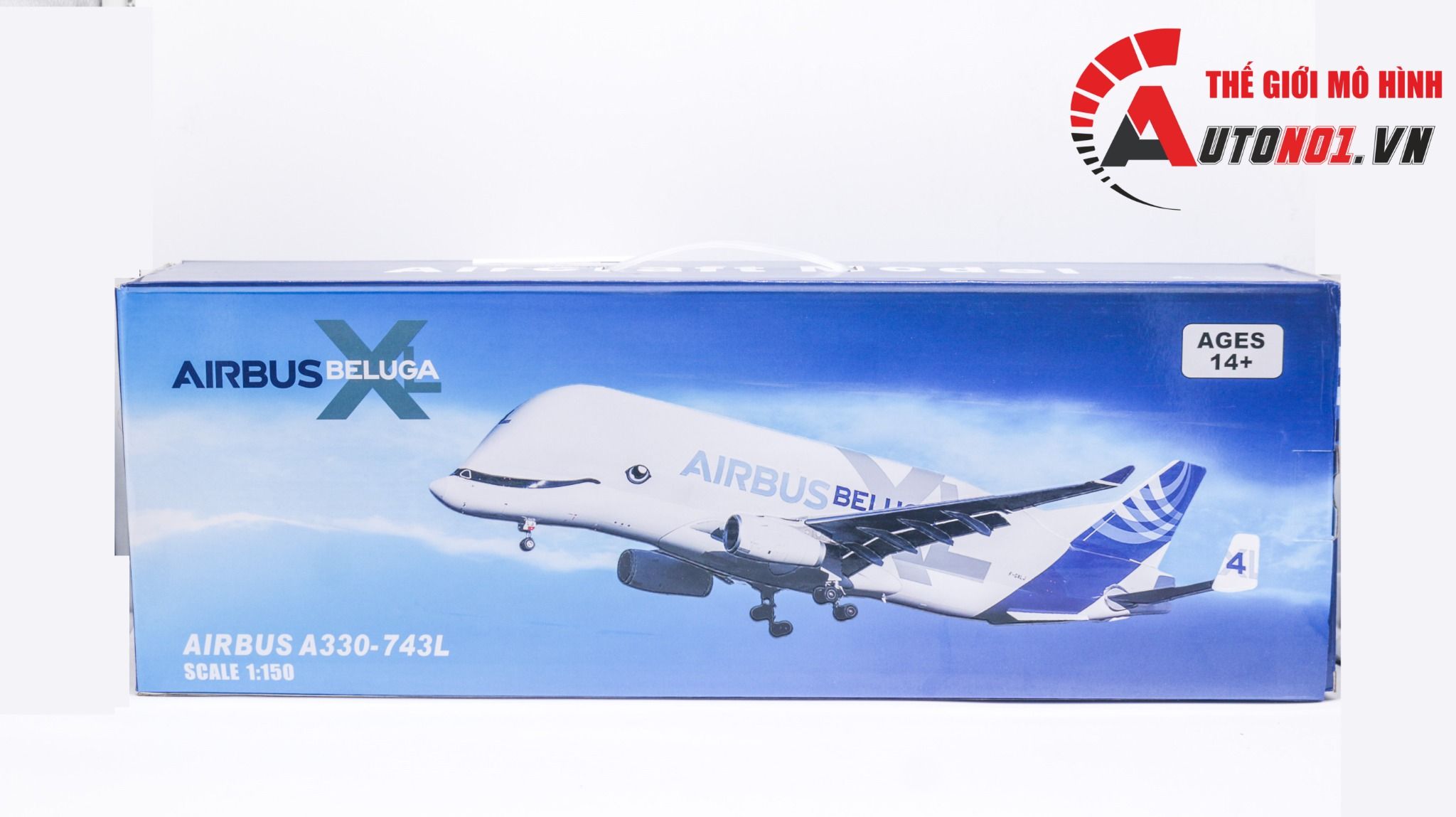 Mô hình máy bay vận tải Super Beluga Airbus A330 42cm 1:150 mở được kh ...