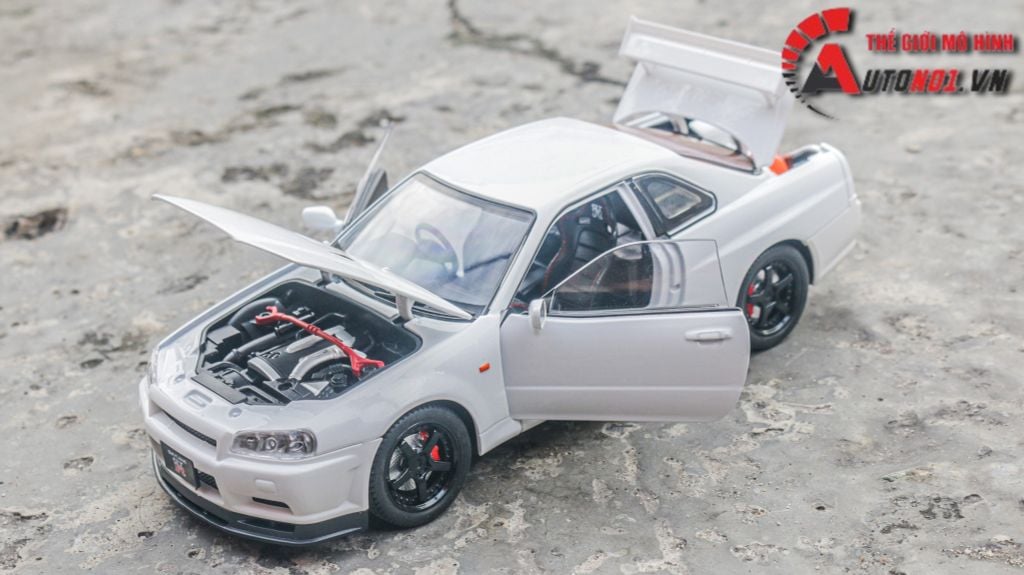 Mô hình xe ô tô Nissan Skyline GTR-R34 full open - full kính - đánh lá ...