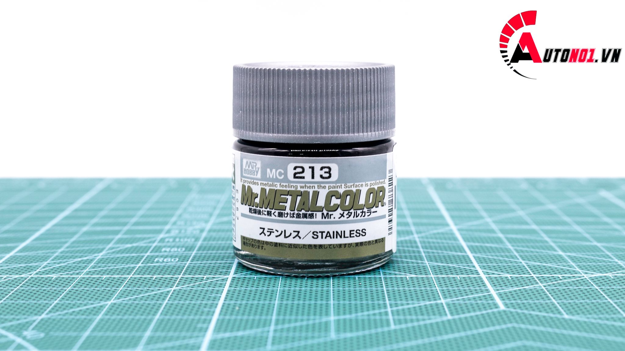 SƠN MÔ HÌNH MÀU KIM LOẠI XÁM (STAINLESS) LACQUER MC213 10ML MR.HOBBY S ...