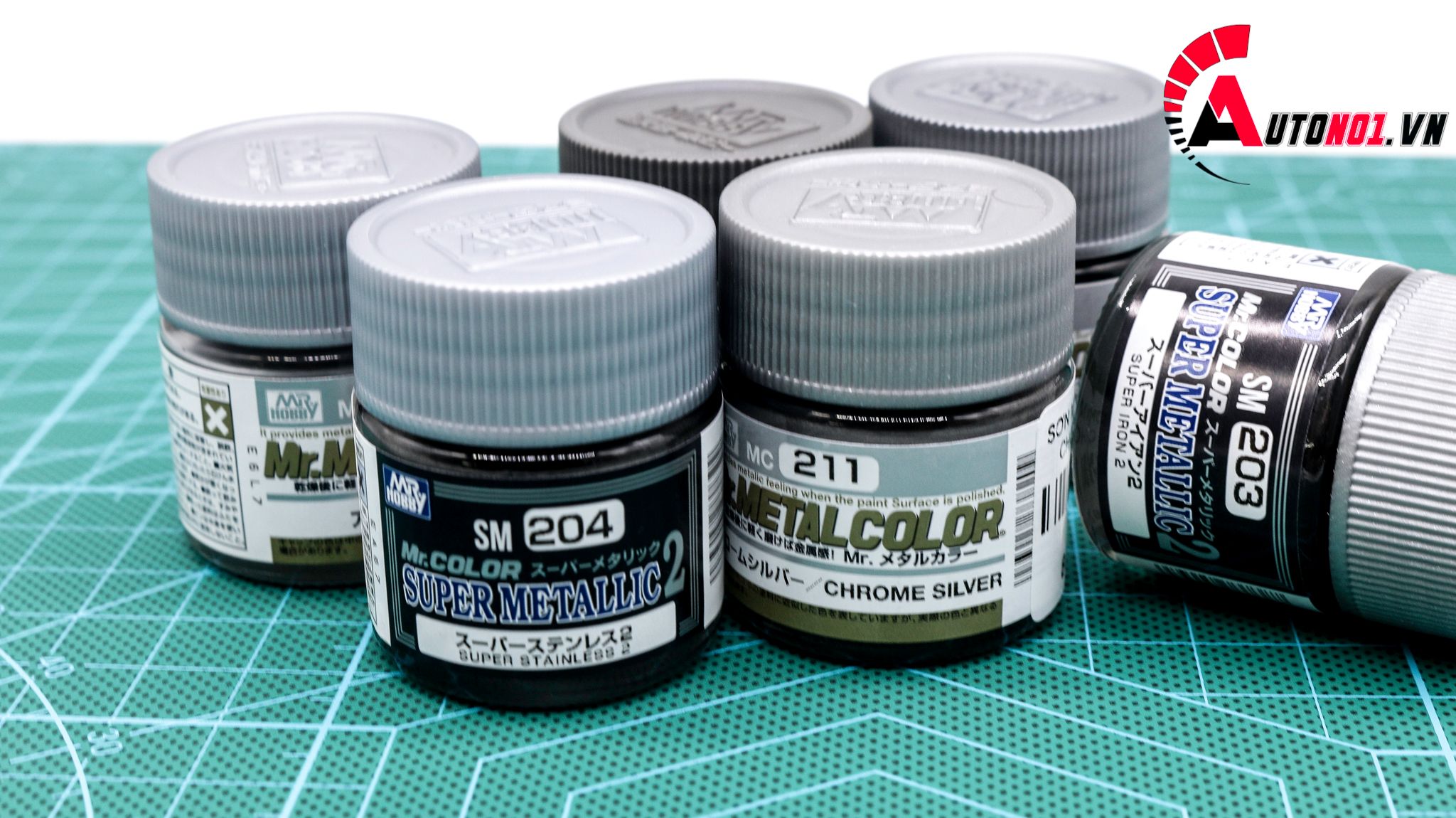 SƠN MÔ HÌNH MÀU KIM LOẠI XÁM (STAINLESS) LACQUER MC213 10ML MR.HOBBY S ...