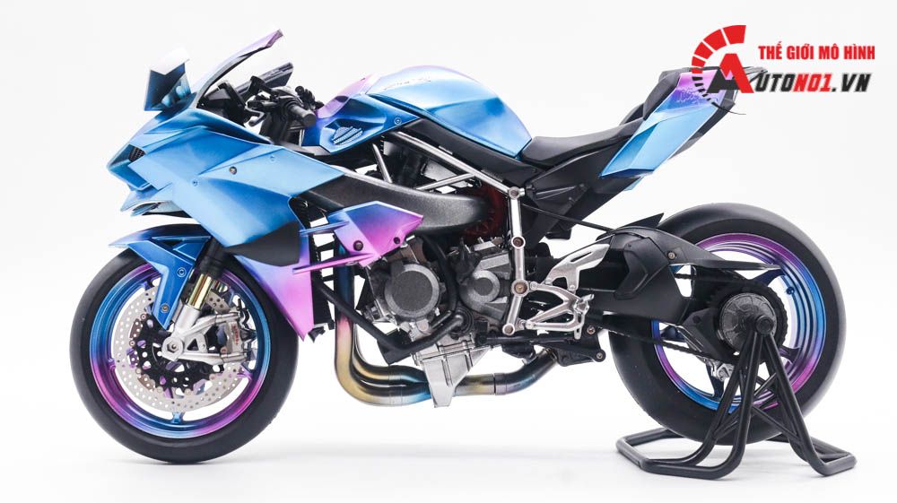 Mô hình xe cao cấp Kawasaki H2r Custom Chameleon Color 1:9 Meng D230J ...
