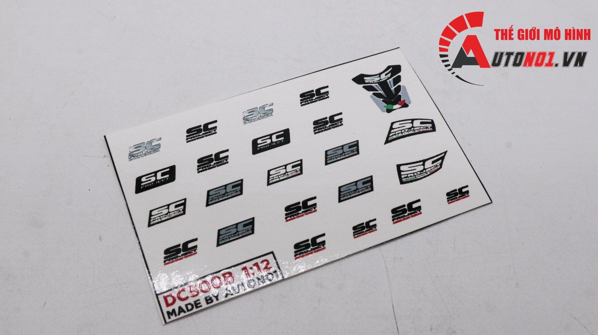 DECAL NƯỚC SC PROJECT 1:12 AUTONO1 DC500B – Cửa Hàng Mô Hình Autono1.vn