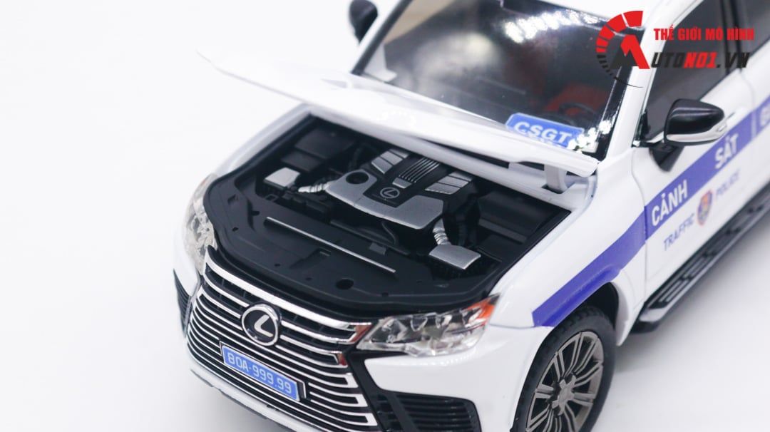 Mô hình xe ô tô độ CSGT Lexus LX600 full kính full open tỉ lệ 1:24 Chi ...