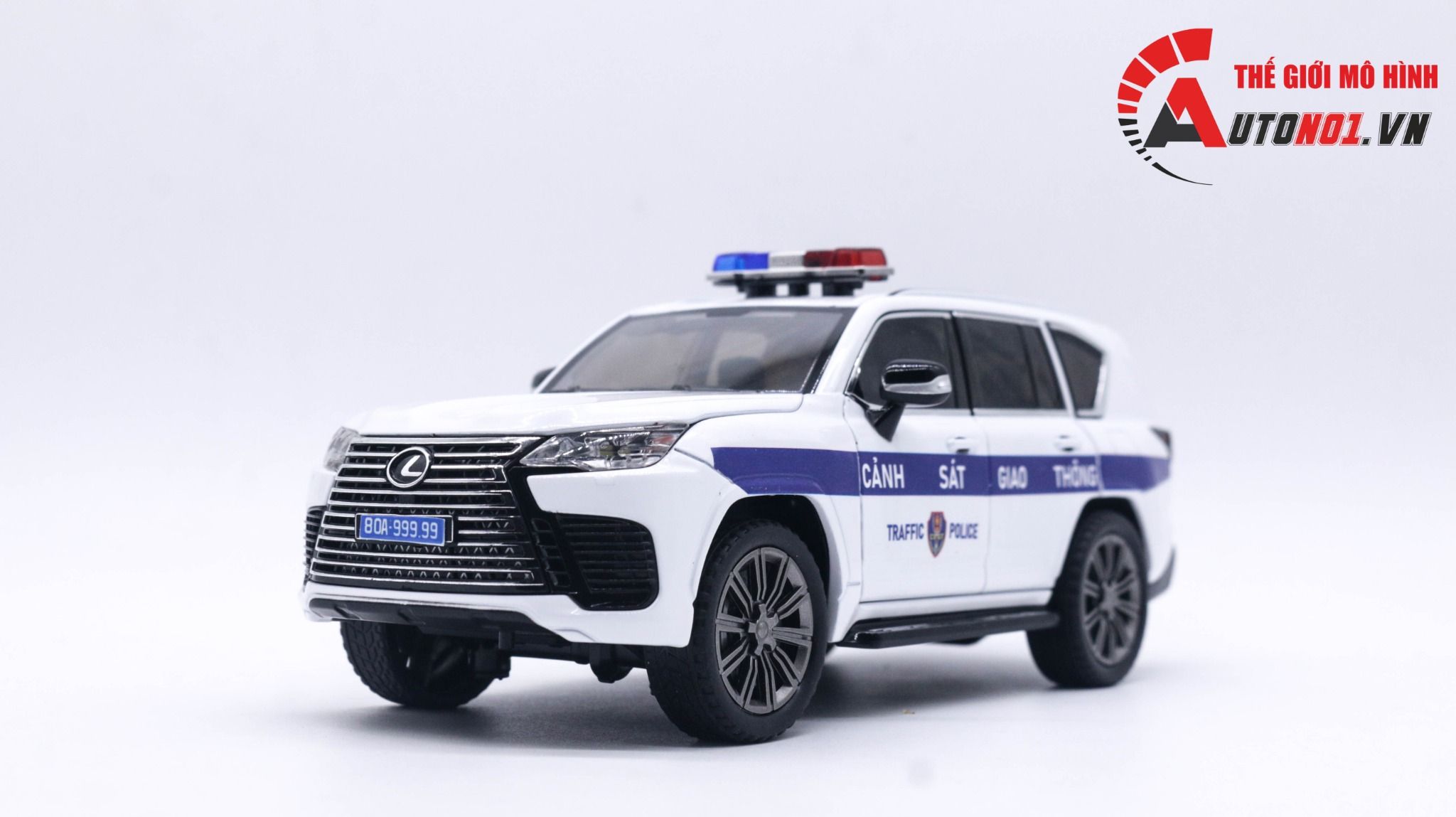 Mô hình xe ô tô độ CSGT Lexus LX600 full kính full open tỉ lệ 1:24 Chi ...