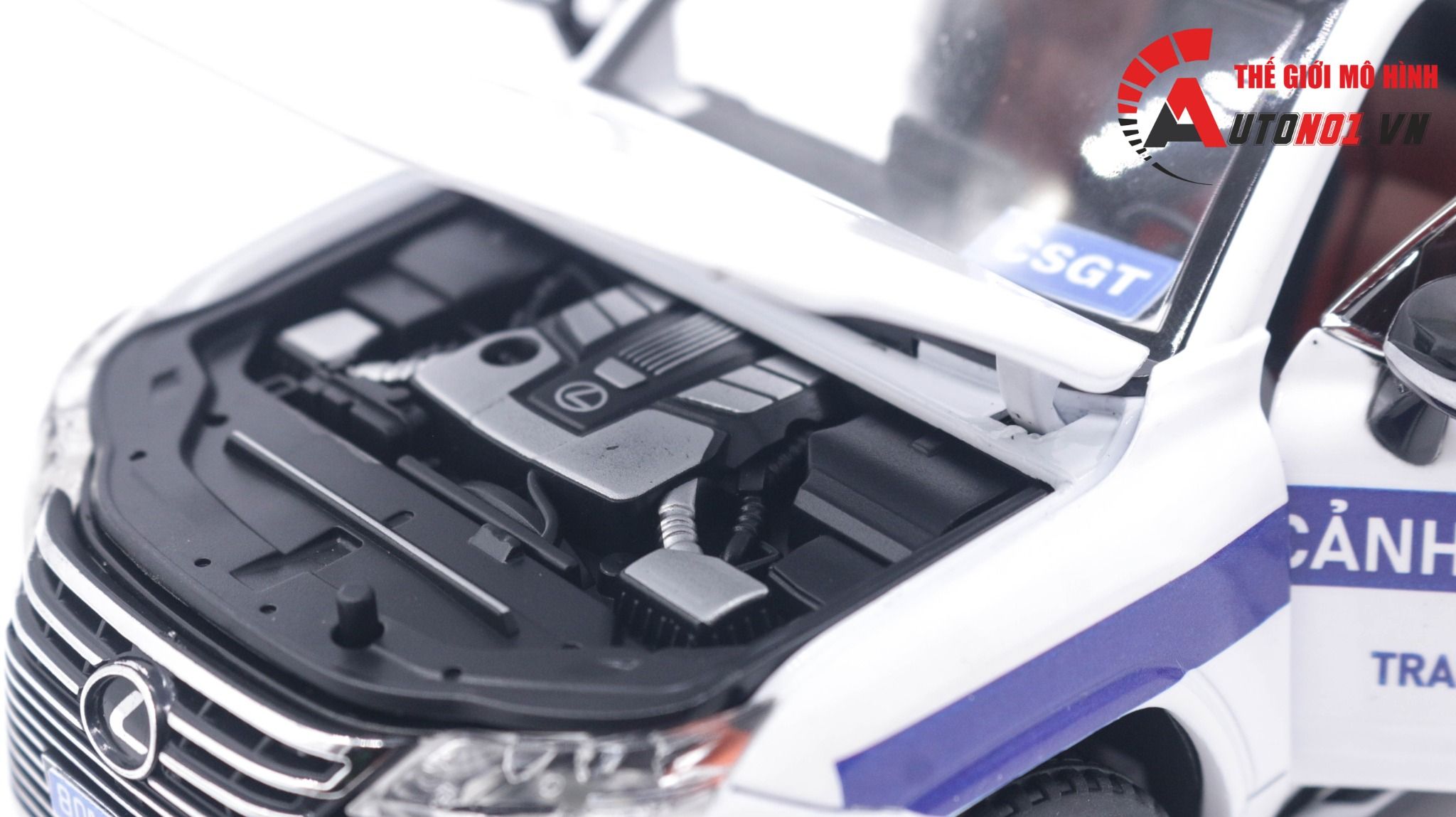 Mô hình xe ô tô độ CSGT Lexus LX600 full kính full open tỉ lệ 1:24 Chi ...